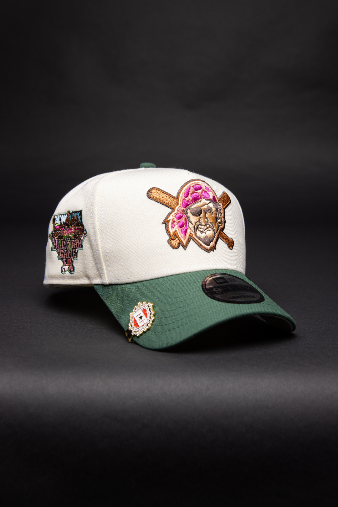 NEW ERA 9FIFTY A-FRAME CHROME/ PINE GREEN PITTSBURGH PIRTAES SNAPBACK
