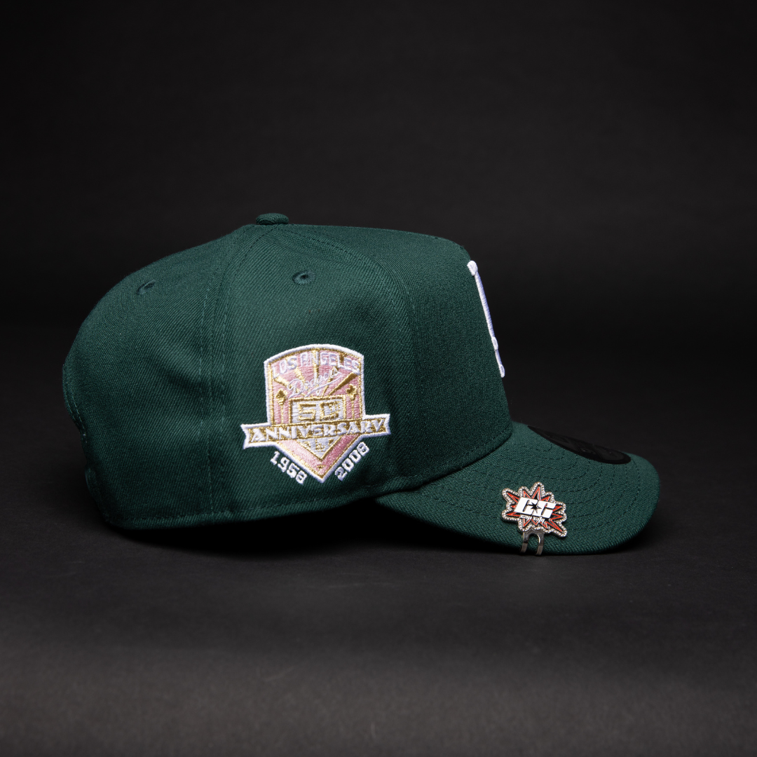 NEW ERA 9FIFTY A-FRAME FOREST GREEN LOS ANGELES DODGERS SNAPBACK W/ EM