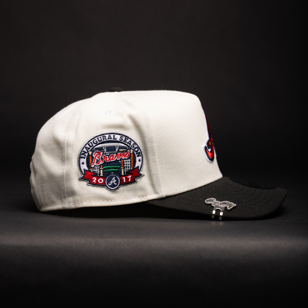 NEW ERA 9FIFTY A-FRAME CHROME/BLACK ATLANTA BRAVES W/ 2017 INAUGURAL S