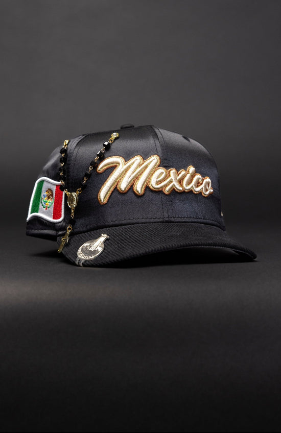 NEW ERA EXCLUSIVE 59FIFTY SATIN 2025 WBC MEXICO SCRIPT W/ MEXICO FLAG