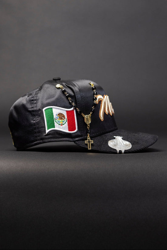 NEW ERA EXCLUSIVE 59FIFTY SATIN 2025 WBC MEXICO SCRIPT W/ MEXICO FLAG