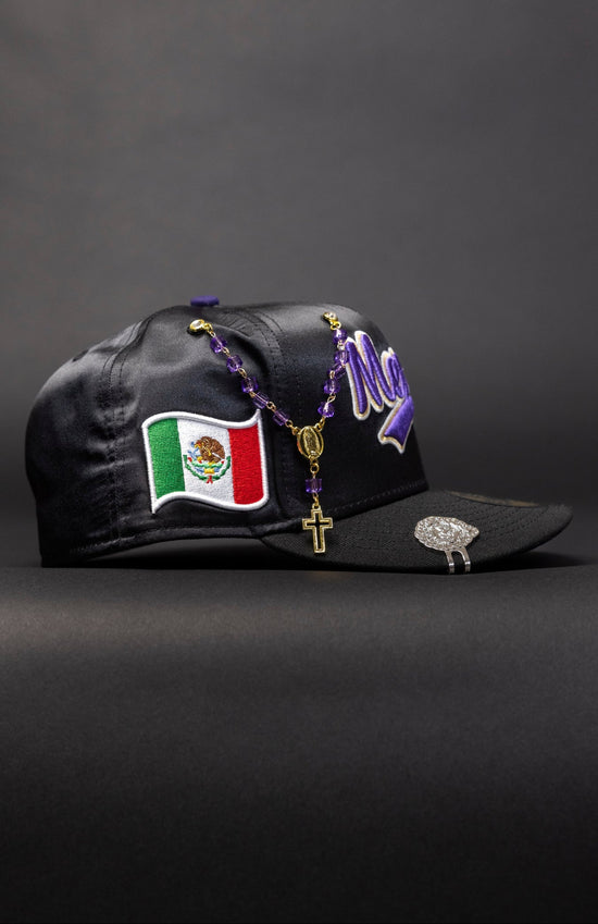 NEW ERA EXCLUSIVE 59FIFTY SATIN 2025 WBC MEXICO SCRIPT W/ MEXICO FLAG