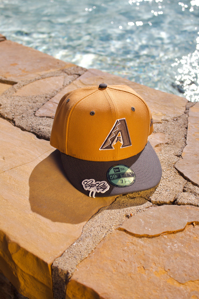 NEW ERA EXCLUSIVE 59FIFTY TAN/GREY ARIZONA DIAMONDBACKS 2TONE COLOR PA ...